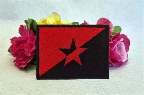 Anarchist Anarchy Star Platformism Flag Embroidered Patch Iron On