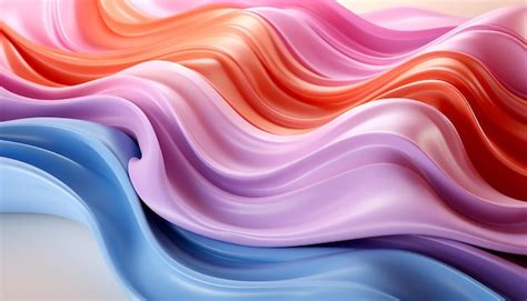 Free Photo Abstract Backdrop With Smooth Flowing Wave Pattern In Vibrant Colors Generated By
