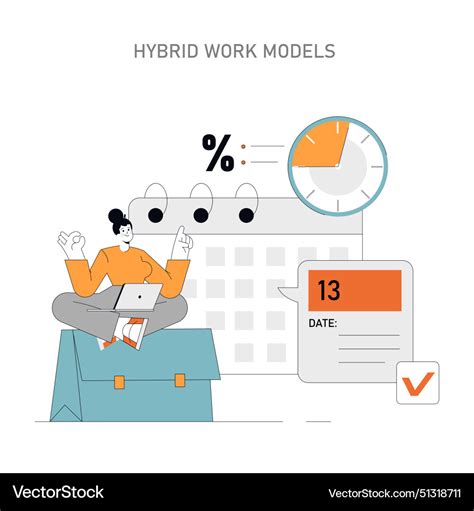 Hybrid Work Models Royalty Free Vector Image Vectorstock
