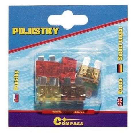 Autopojistky Ploché Nožové Mini 10 Ks Compass 07523 Vandw Morava