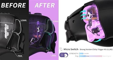 Extremerate Micro Switch Strong Version Tactile Clicky Hair Trigger Kit For Ps5