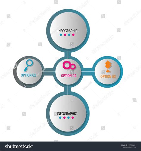 Simple Flowchart Infographic Data Template Diagram Stock Vector Royalty Free 1133304821
