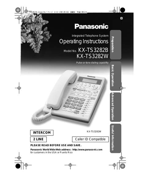 Panasonic KX-TS3282B, KX-TS3282W User Manual