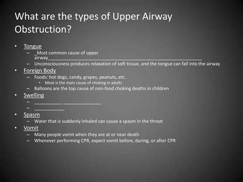 Airway Obstruction Students Ppt