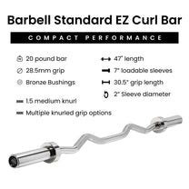 Ez Curl Bar Barbell Standard