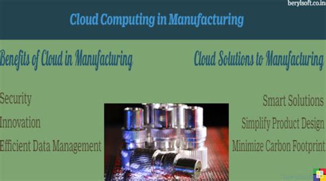 Cloud Computing In Manufacturing Sector Berylsoft