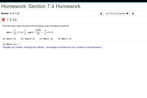 Solved Homework Section 7 4 Homework Score 0 Of 1 Pt X