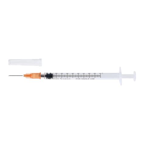 Tuberculin Syringe 1cc 25gx58 Luer Slip Attached Needle Cnvntnl Lds
