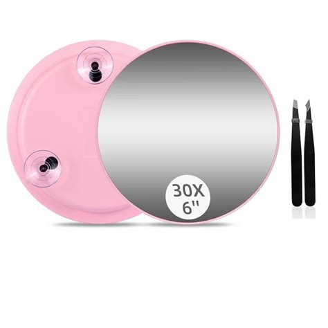 Compact Mirror 30x Magnifying Mirror With Light 30x Triple Folding