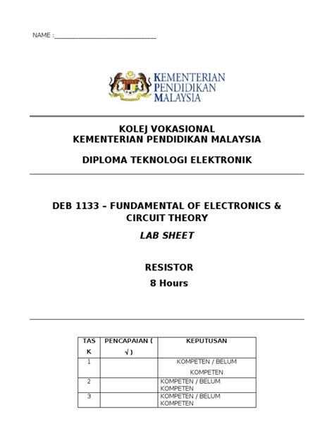 Lab Sheet 1 Pdf