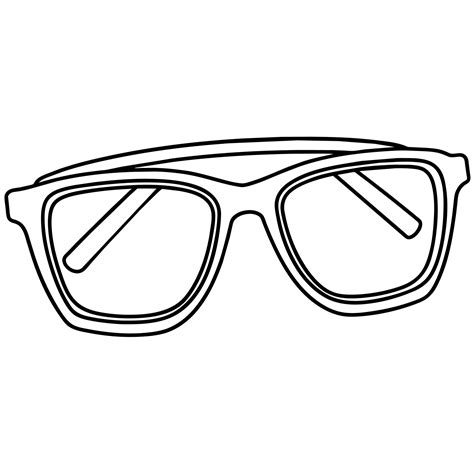 Sunglasses Outline Coloring Book Page Line Art Illustration Digital