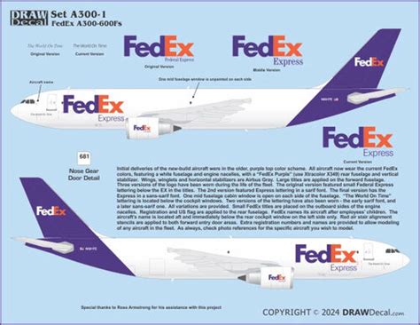 Airbus A300 600f Fedex Draw Decal 20 A300 01