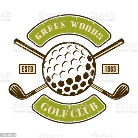 골프 클럽 벡터 엠블럼 배지 라벨 또는 로고 흰색 배경에 고립 된 빈티지 컬러 일러스트 레이션 Championship에 대한 스톡 벡터 아트 및 기타 이미지 Istock