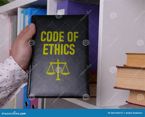 Code Of Ethics Is Shown Using The Text On The Book Stock Image Image