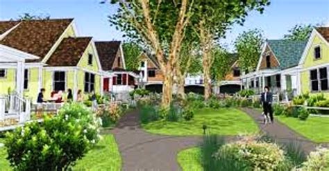 Build Cottage Court Communities Colorful House Exterior Ideas