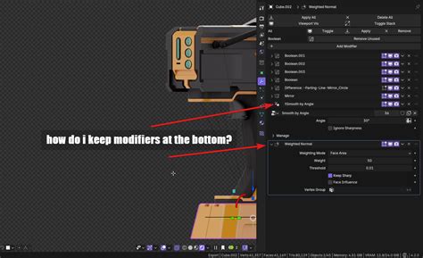 How To Keep Modifiers In Set Position Of Modifier Stack Smooth By