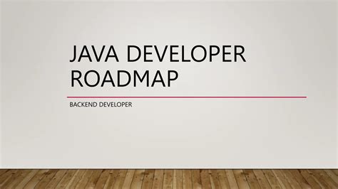 Java Developer Roadmap For Beginners In 2022 Pptx