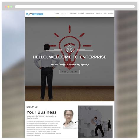 Lt Enterprise Free Responsive Image Design Creative Wordpress Theme Responsive Joomla And