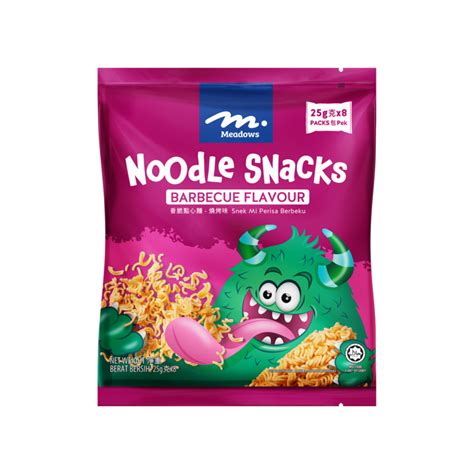 Meadows Bbq Noodle Snacks 8 X 25g Silver Quality Award 2023 From