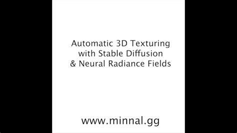 Automatic 3D texturing with Stable Diffusion and Neural Radiance Fields : r/aigamedev
