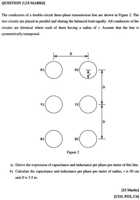 Question2[15marks] The Conductors Of A Double Circuit Three Phase Transmission Line Are Shown In
