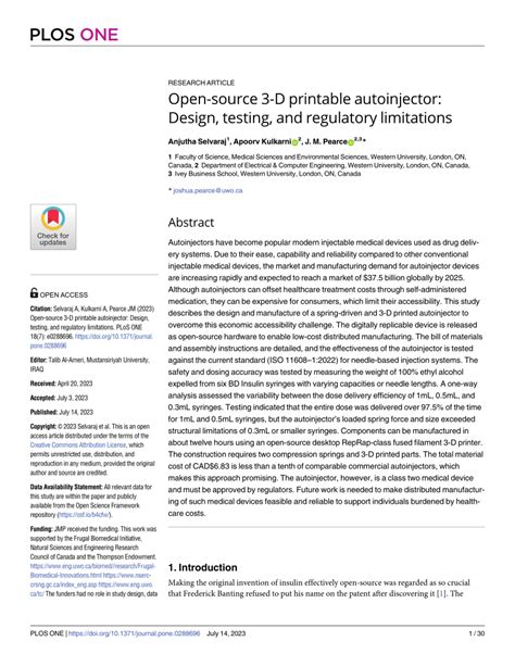 pdf open source 3 d printable autoinjector design testing and