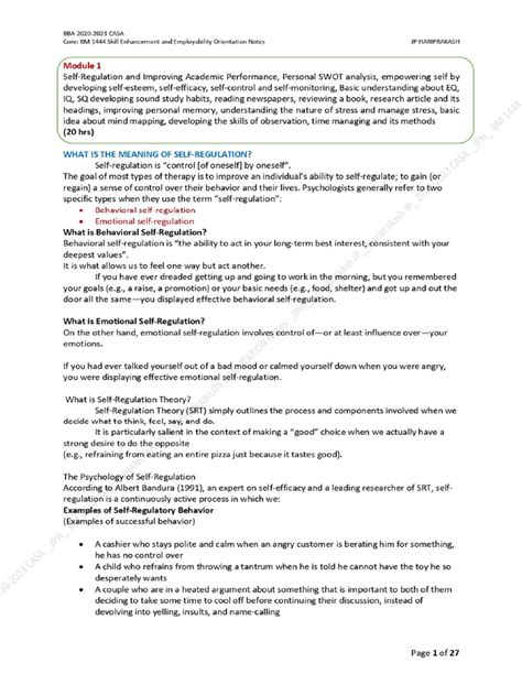 Core Bm 1444 Skill Enhancement And Employability Orientation Notes 1 Pdf