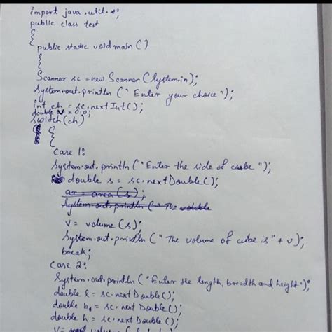 Write A Java Program To Find Volume Of Cube And Cuboid Print In Separate Lines