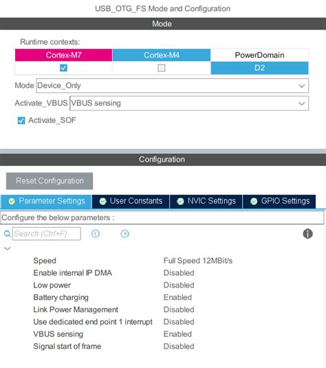 Unable To Use Usb Otg On Nucleo H755zi Q With Cube