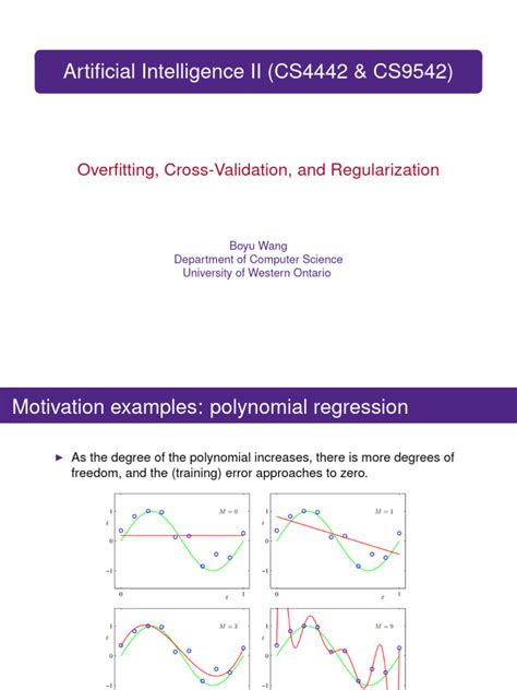 lecture 4 regularization pdf cross validation statistics applied mathematics
