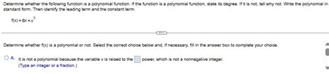 Solved Determine Whether The Following Function Is A Chegg
