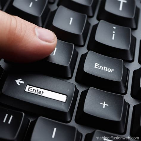 Pressing The Enter Key On A Keyboard Prompts Stable Diffusion Online