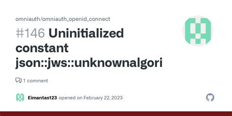 uninitialized constant json jws unknownalgorithm · issue 146