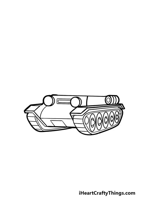 Cartoon Tank Drawing How To Draw A Cartoon Tank Step By Step
