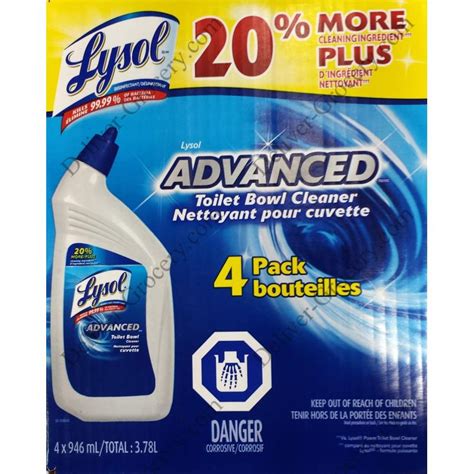 Lysol Advanced Toilet Bowl Cleaner 4 × 946 Ml Deliver Grocery Online