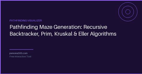 Pathfinding Maze Generation Recursive Backtracker Prim Kruskal