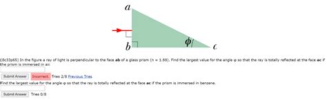 Solved C P In The Figure A Ray Of Light Is Chegg