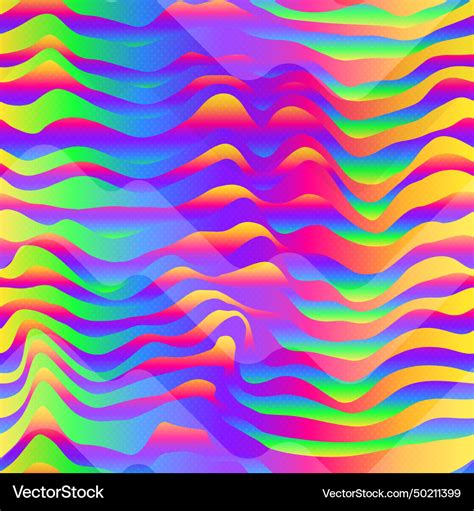 Wave Gradient Waves Seamless Pattern Royalty Free Vector