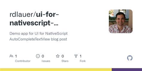 Github Rdlauerui For Nativescript Autocompletetextview Demo App For Ui For Nativescript