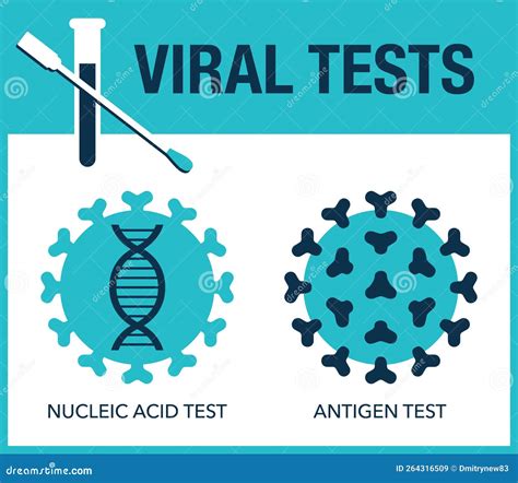Viral Test Types Naat And Antigen Stock Vector Illustration Of