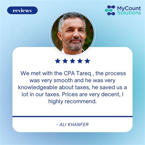 Client Testimonial Cpa Tareqs Tax Help My Count Solutions Posted On The Topic Linkedin