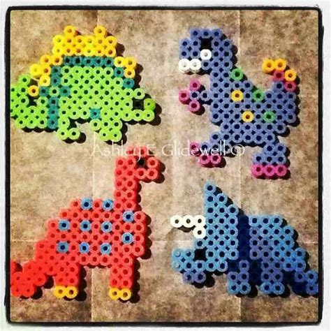 Small Dinosaur Perler Beads Perler Beads Ideas Dinosaur Beads Dino