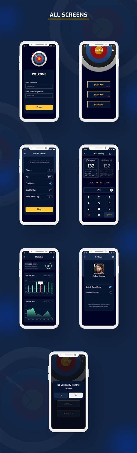 Dart Scoring App UI UX Design Behance