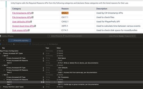 apple privacy manifest updates for unity engine unity engine unity
