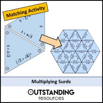 Multiplying Surds Matching Activity By Outstanding Resources TPT