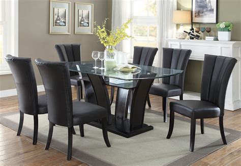 Black Glass Dining Room Sets