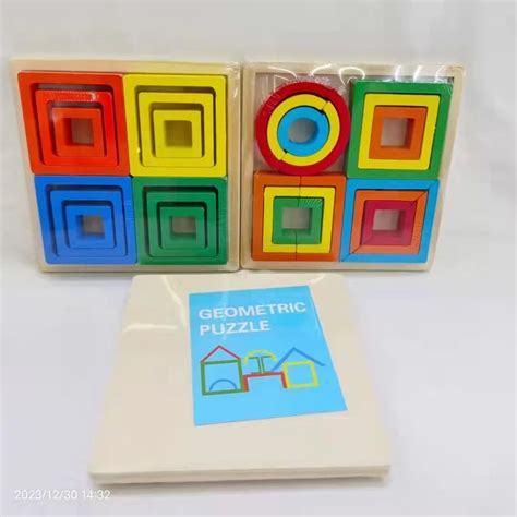 Multicolor Mango Wood Geometric Shape Puzzle 4 6 Yrs At Rs 155piece