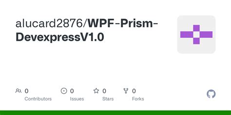 Github Alucard2876wpf Prism Devexpressv10