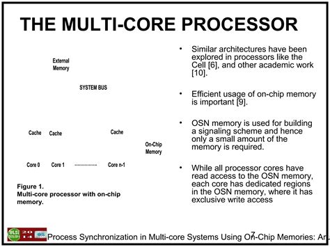 Process Synchronization In Multi Core Systems Using On Chip Memories