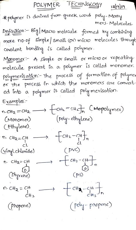 SOLUTION: Classification of polymers - Studypool